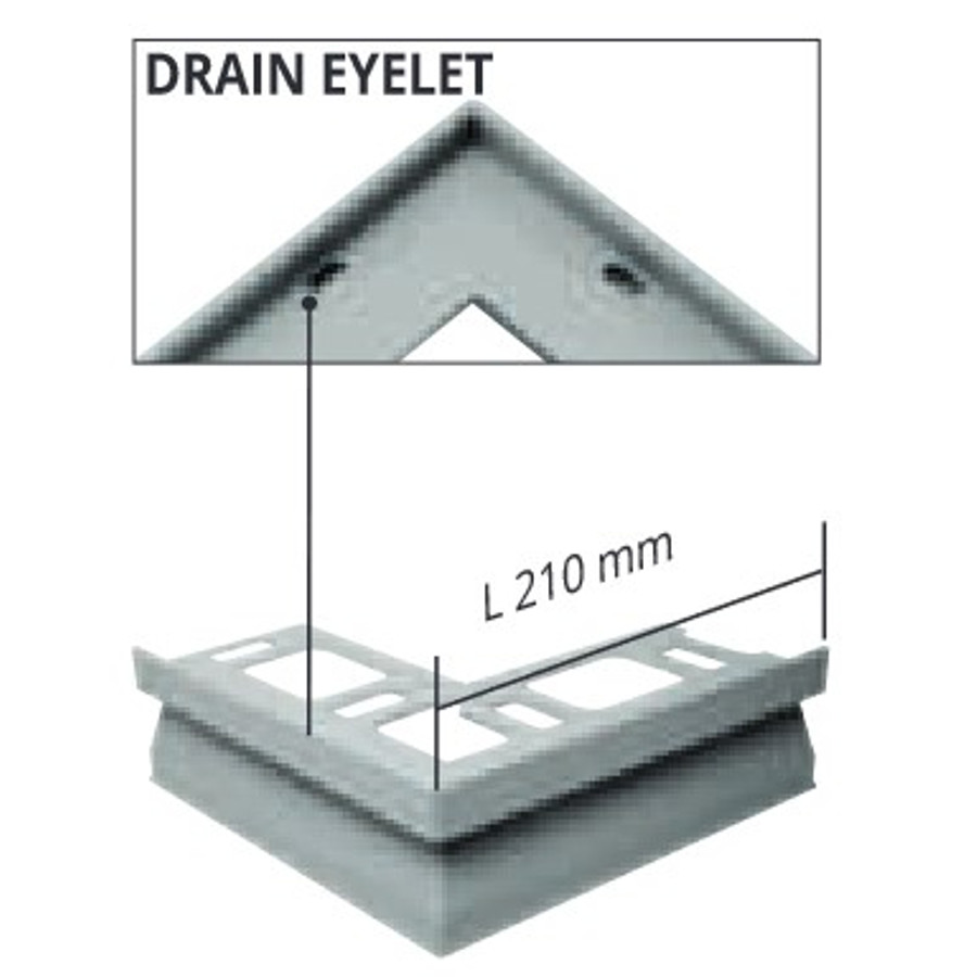 Progress Proterrace Drain FDP Anthracite Teraszprofil Külső Sarokelem ...